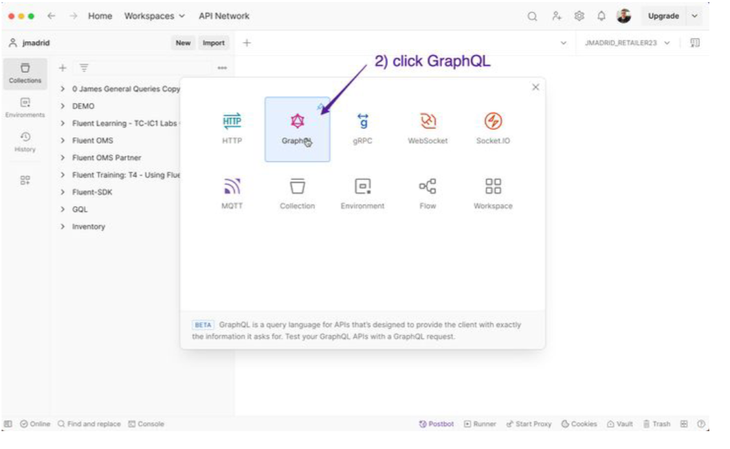 Setup and use the Postman GraphQL User Interface
